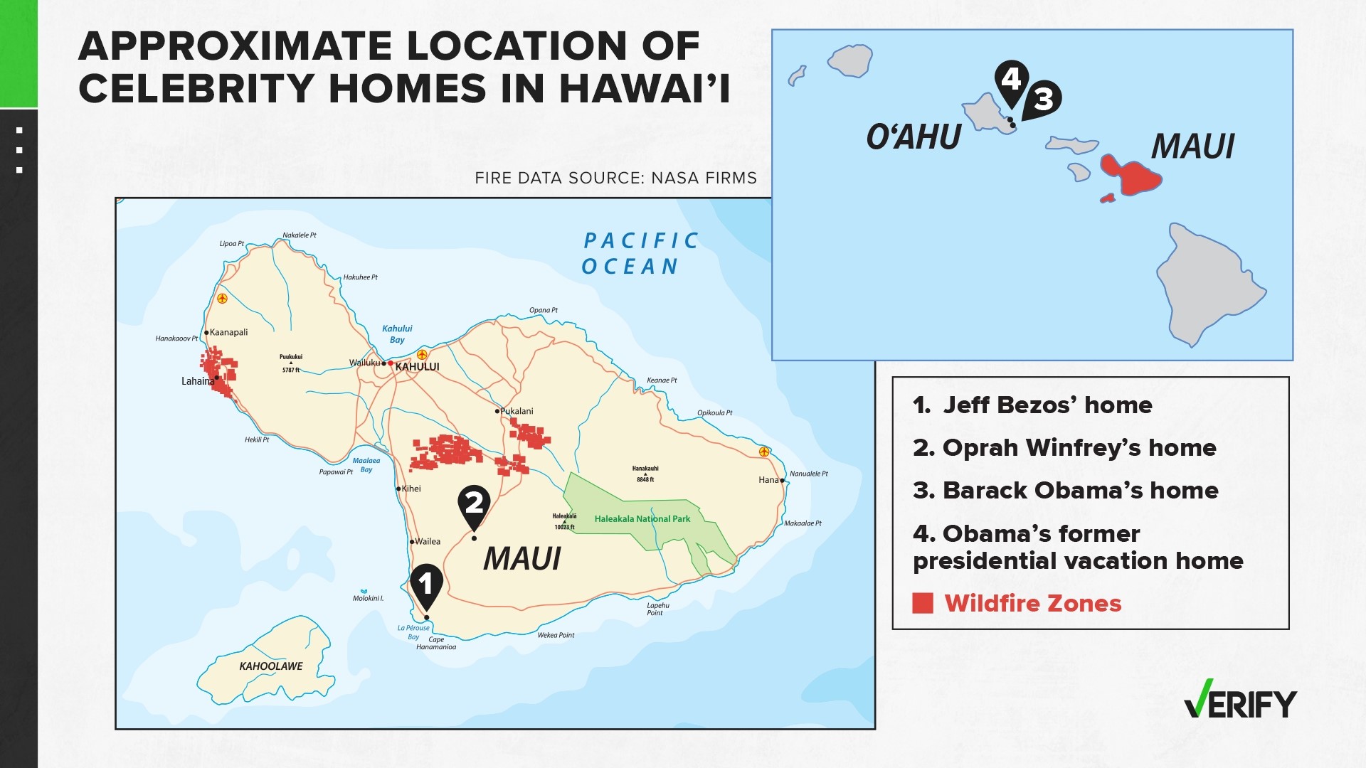 Maui fires far from celebrity homes singled out in viral posts ...