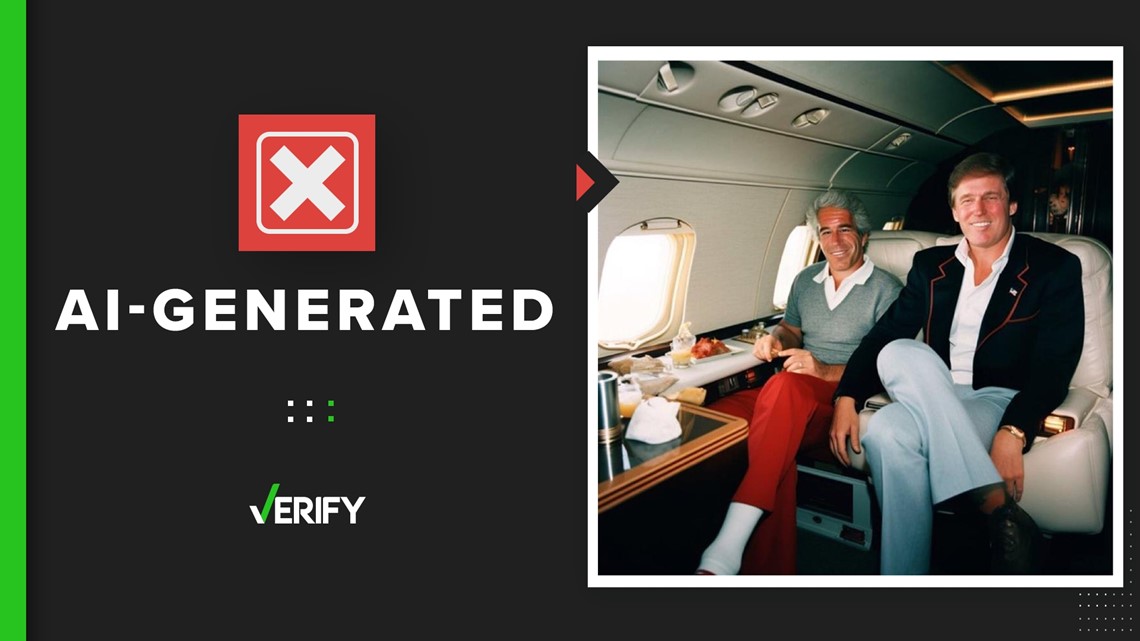 Image of Trump in Epstein’s Lolita Express plane is AI-generated ...