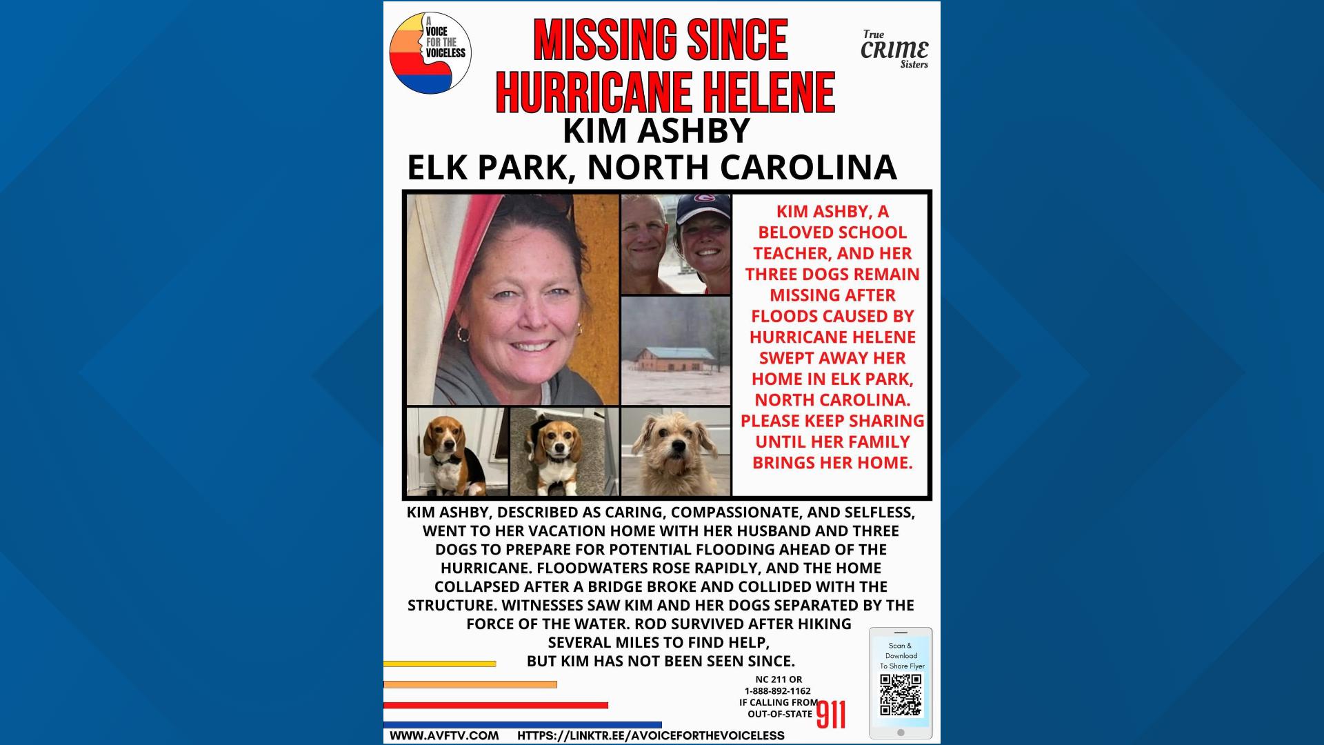 Daughter honors missing mom 1 year after Helene flooding ...