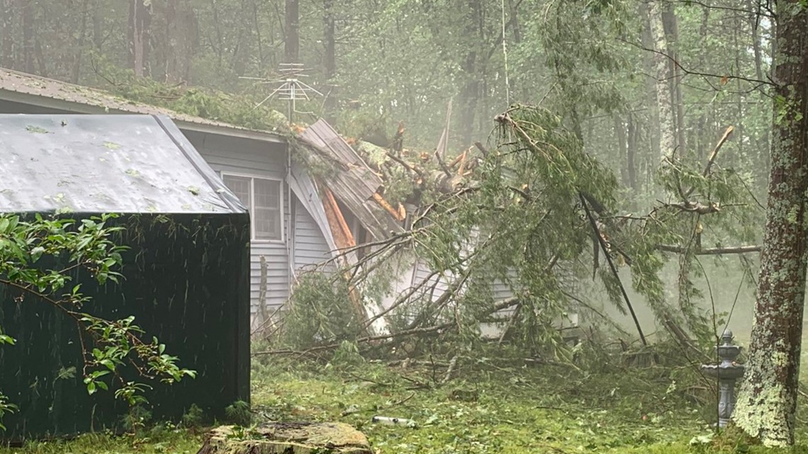 Powerful Maine weather rips through southern Maine, downing trees ...