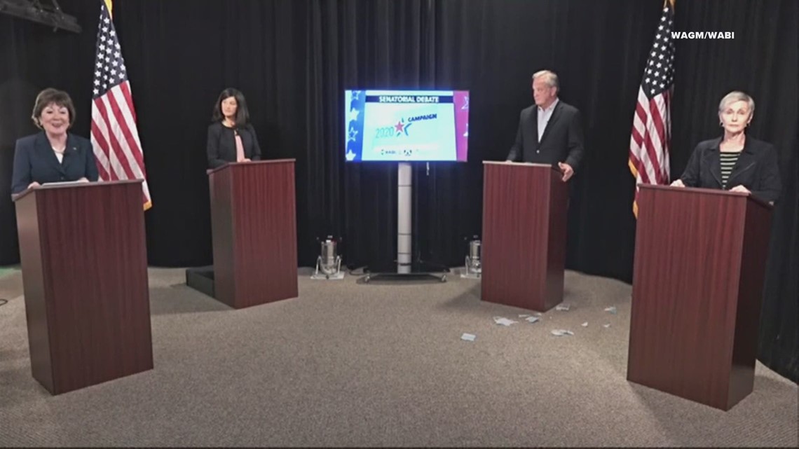 Linn cuts up masks, Gideon accuses Collins of not helping Mainers ...