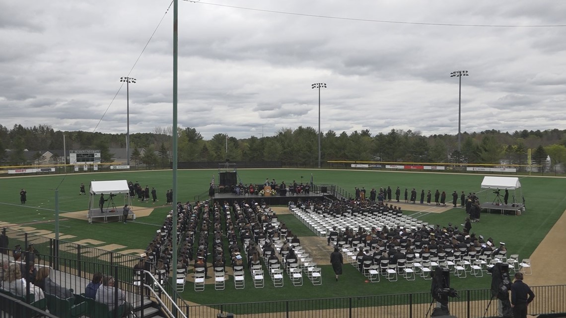 Husson University graduates 'fly' across the stage Saturday ...