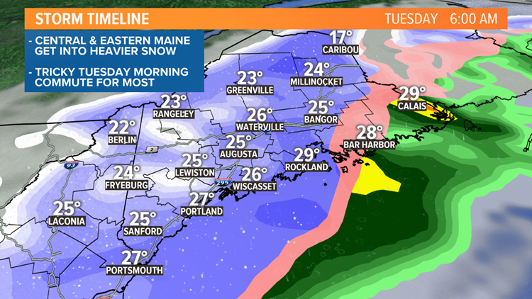 Maine hit with snow tonight through Tuesday from winter storm ...