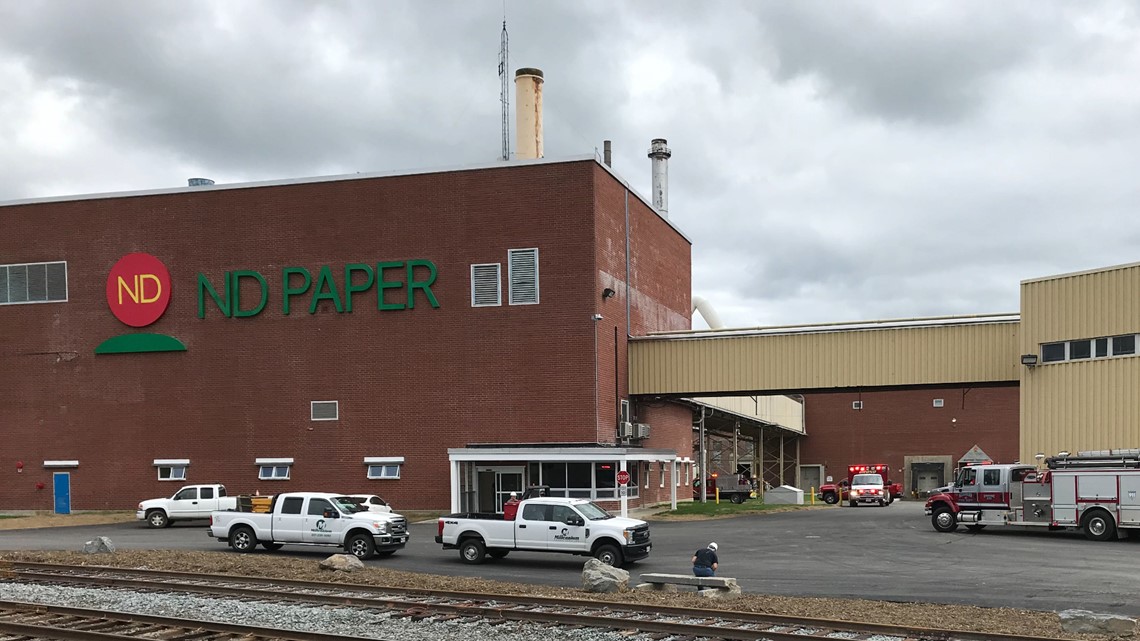 Two firefighters injured during fire at ND Paper mill in Old Town ...