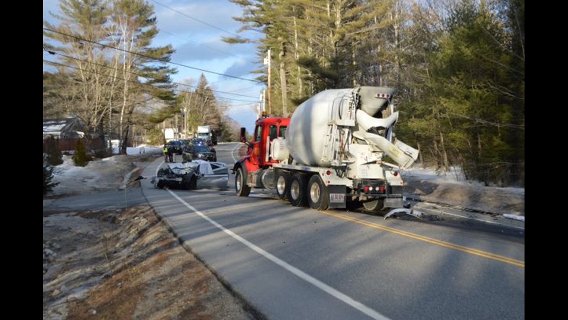 1 dead in car, cement truck crash in Gray | newscentermaine.com