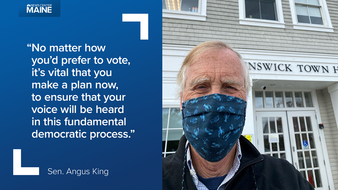 Angus King votes early in person for 2020 General Election ...