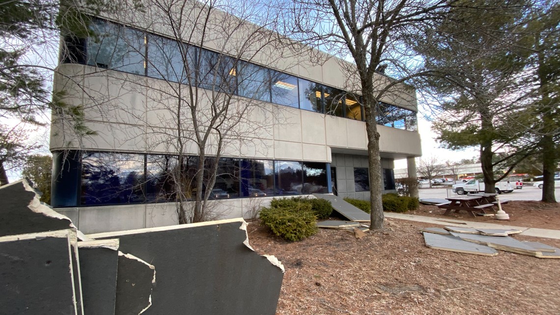 High winds damage Portland, Maine, office building | newscentermaine.com