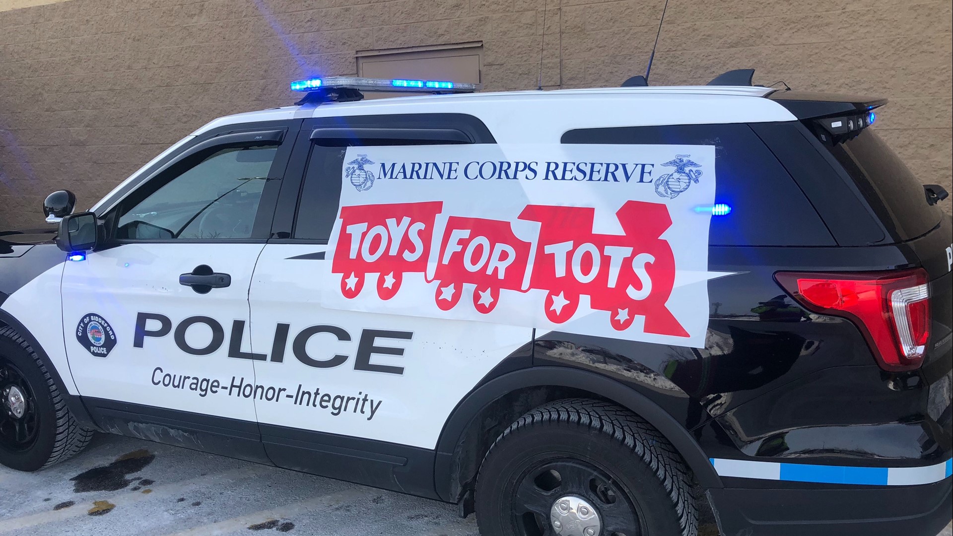 Biddeford police and fire department compete in toy drive ...