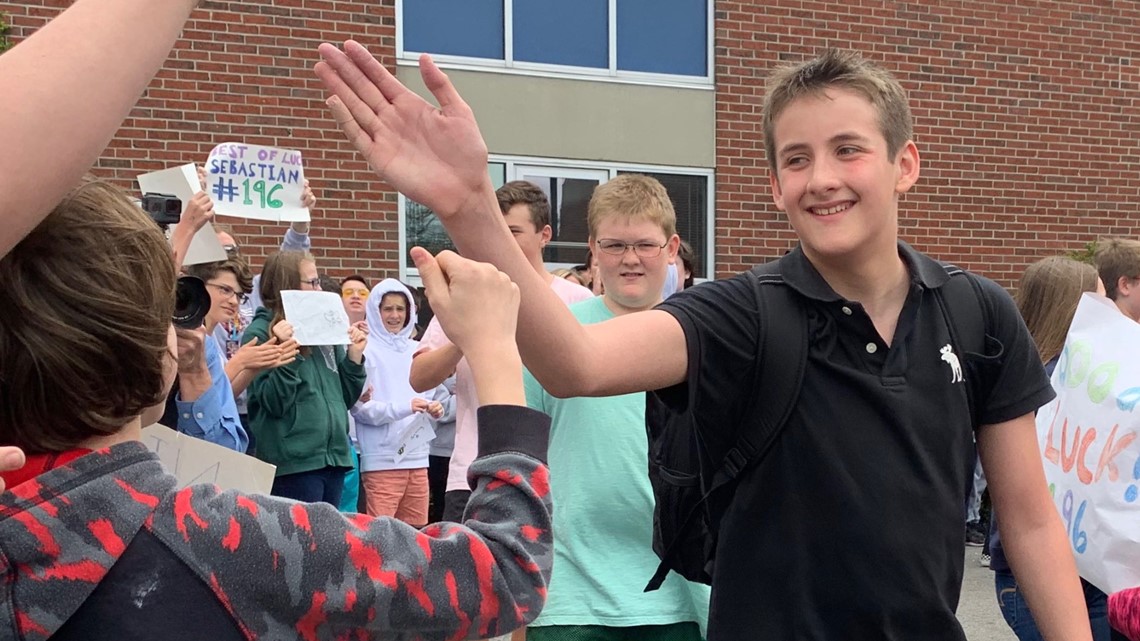 Saco middle schooler gets star send-off, as he heads to D.C. for ...