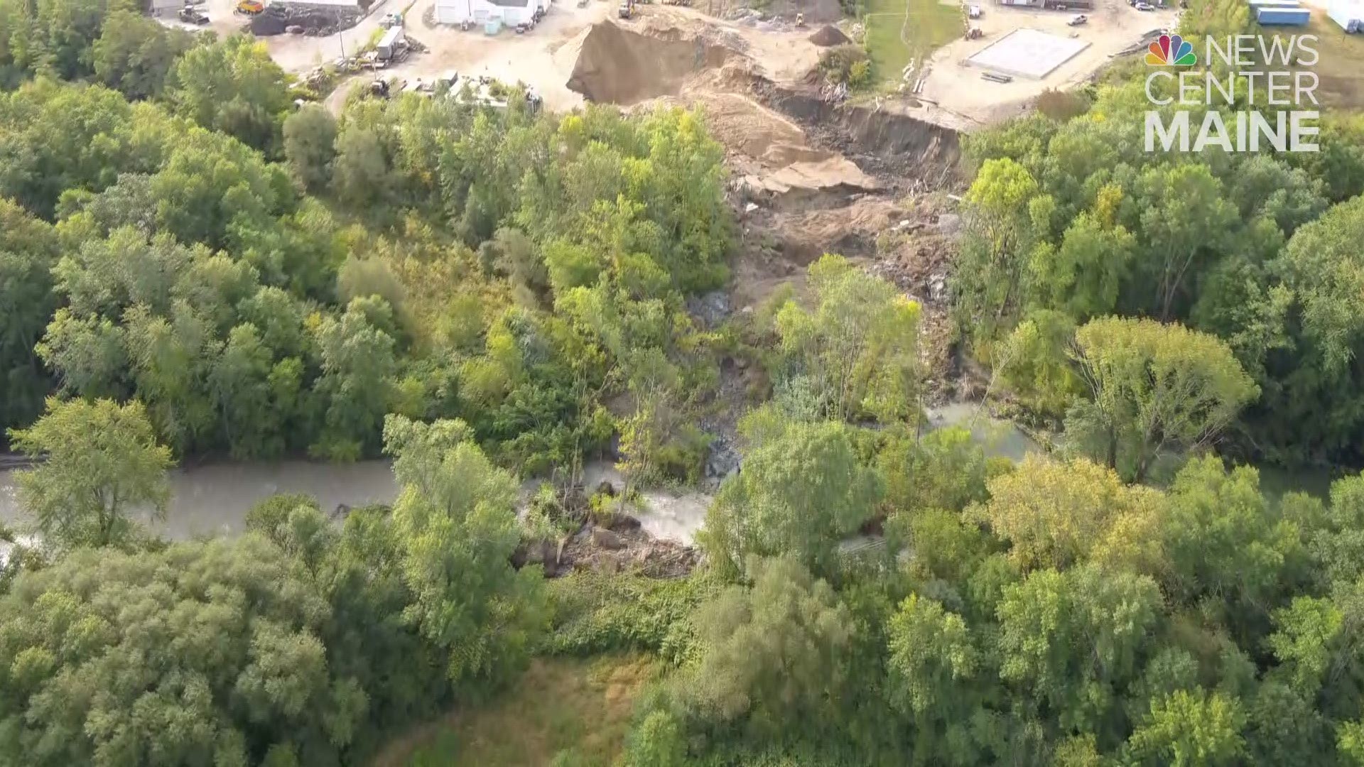 Landslide blocking Presumpscot River in Westbrook, Maine ... Landslide blocking Presumpscot River in Westbrook, Maine ...