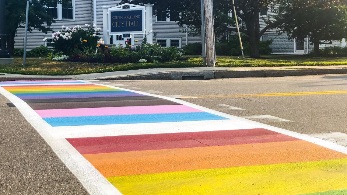 Maine city celebrates Pride Month with rainbow sidewalks ...