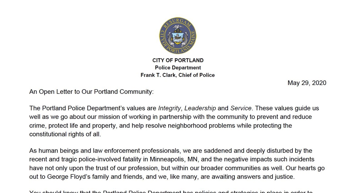 Portland Police Department writes open letter to community in response ...