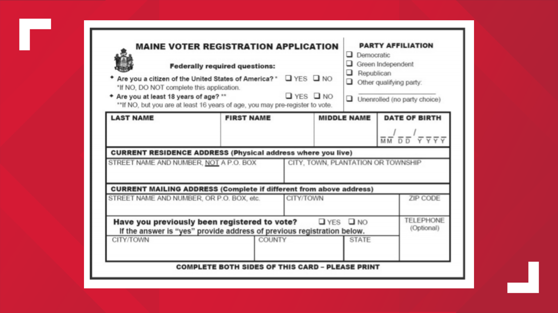 How to register to vote in Maine for the 2020 General Election ...
