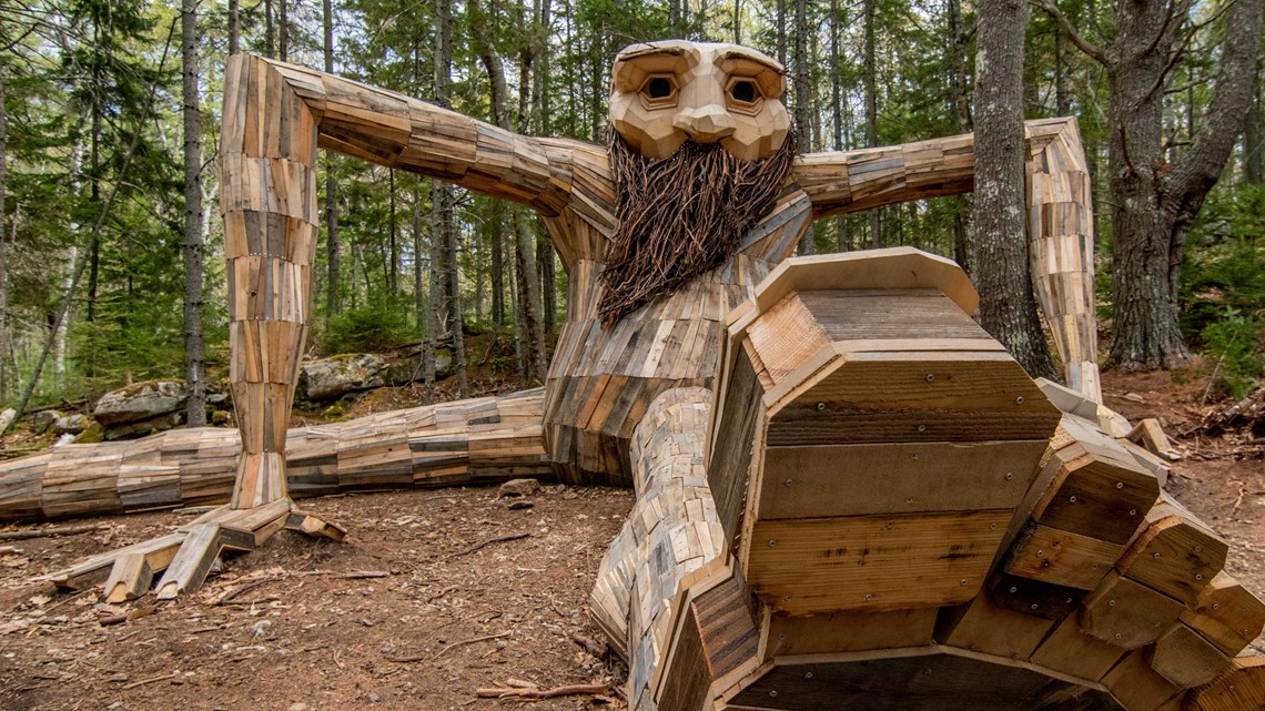 Giant trolls take over the forest at Coastal Maine Botanical Gardens ...