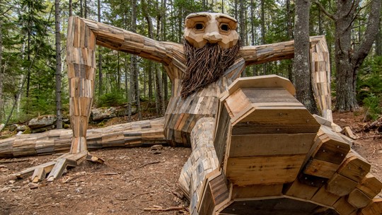 Giant trolls take over the forest at Coastal Maine Botanical Gardens ...