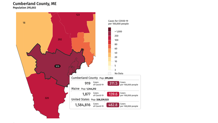 COVID-19 coronavirus cases spike in two Maine counties concerning ...