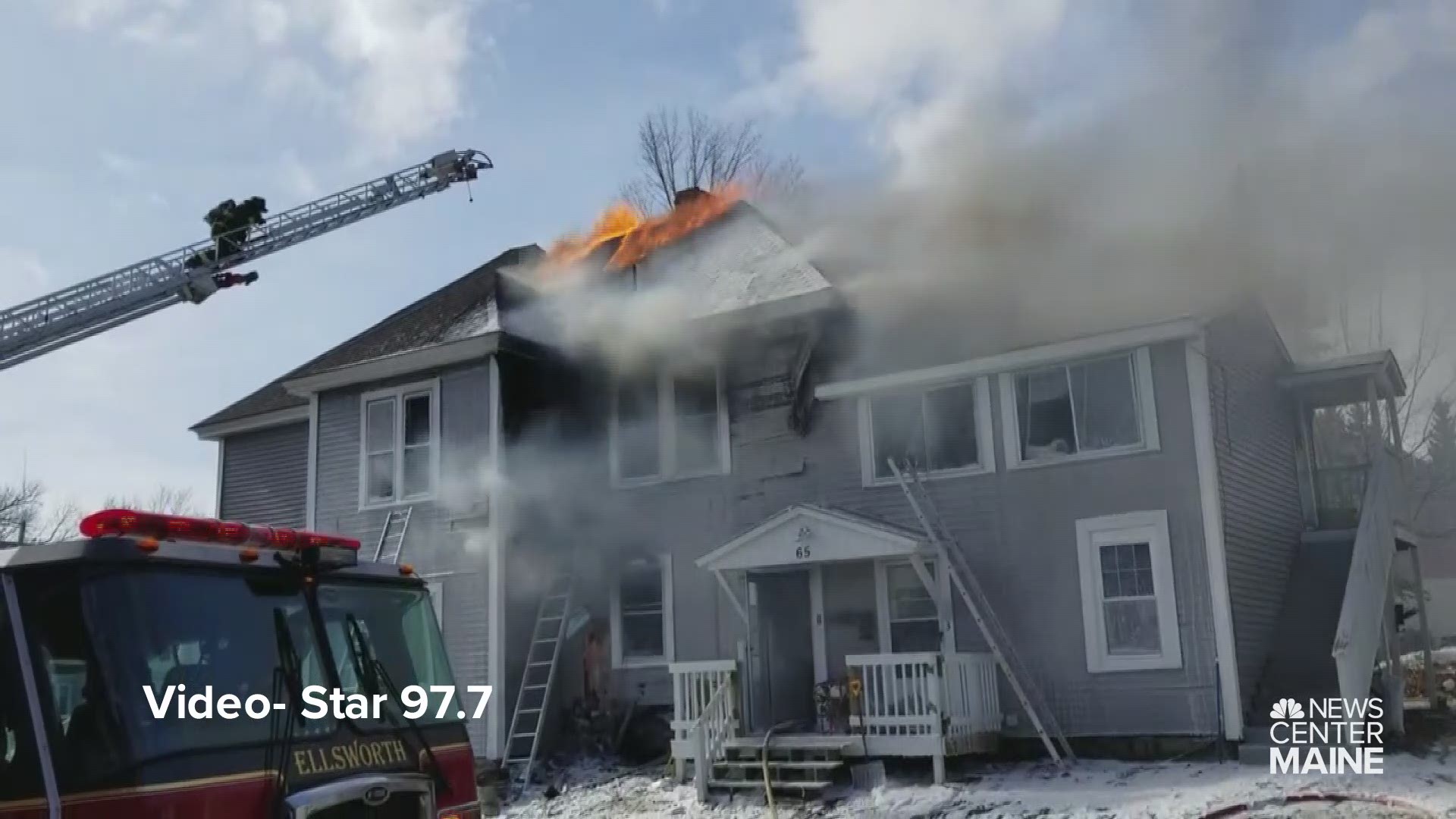 Ellsworth house fire on Oak st | newscentermaine.com
