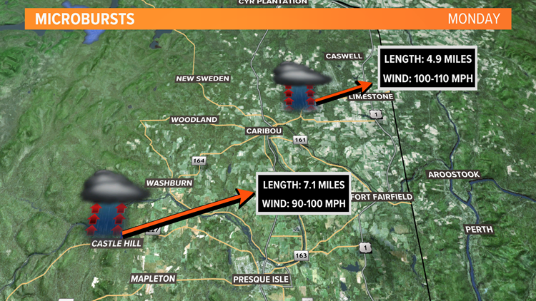 Microbursts rip through Northern Maine Monday afternoon ...