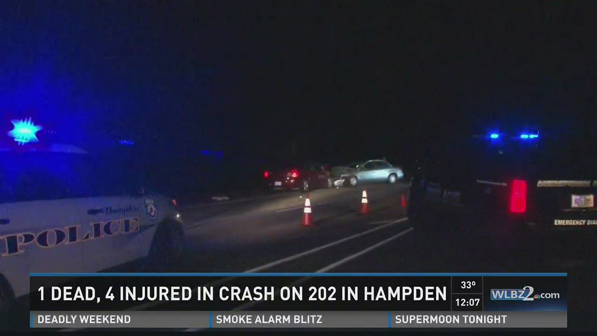 1 killed, 4 hurt in wrong-way crash on Rte. 202 in Hampden ...